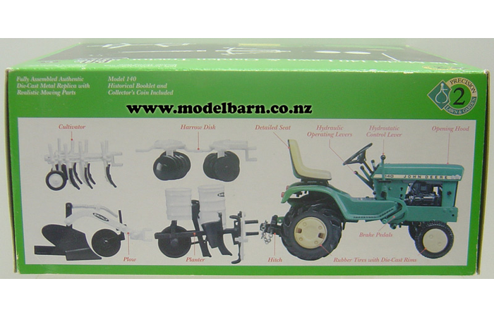 1/16 John Deere 140 Lawn & Garden Tractor & Attachments Precision ...