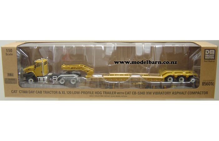 1/50 CAT CT660, Low Loader & CB-534D Roller Set (damaged roller ...