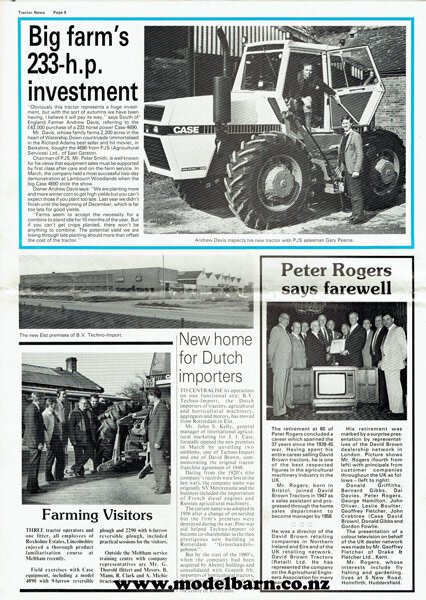 Case David Brown Tractor News Summer 1983 - Books & Brochures-Sales Brochures-Case : Model Barn ...