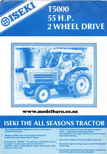 Iseki T 5000 55HP 2WD Tractor Brochure - New Zealand Editions-NZ Books ...