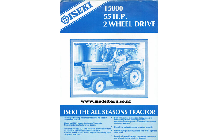 Iseki T 5000 55HP 2WD Tractor Brochure - New Zealand Editions-NZ Books ...
