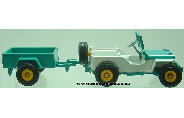 1/32 Jeep & Mini Trailer (turquoise & white, unboxed) Britains - Vehicles-Jeep : Model Barn ...