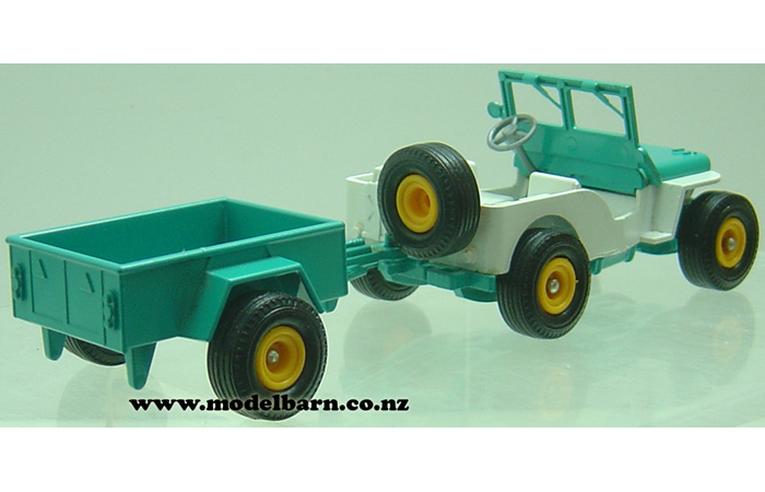 1/32 Jeep & Mini Trailer (turquoise & white, unboxed) Britains - Vehicles-Jeep : Model Barn ...