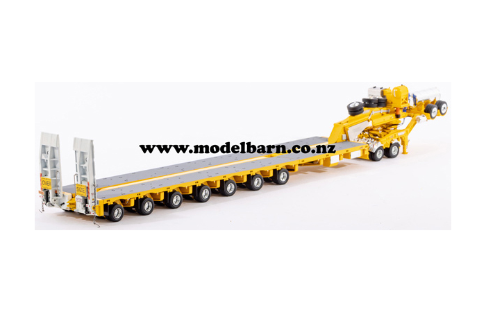 1/50 Drake 2x8 Dolly & 7x8 Steerable Low Loader Trailer (Chrome Yellow ...