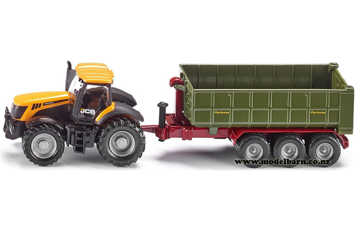 1/87 JCB 8250 & Fortuna Hook Lift Skip Trailer - Farm Equipment-JCB ...