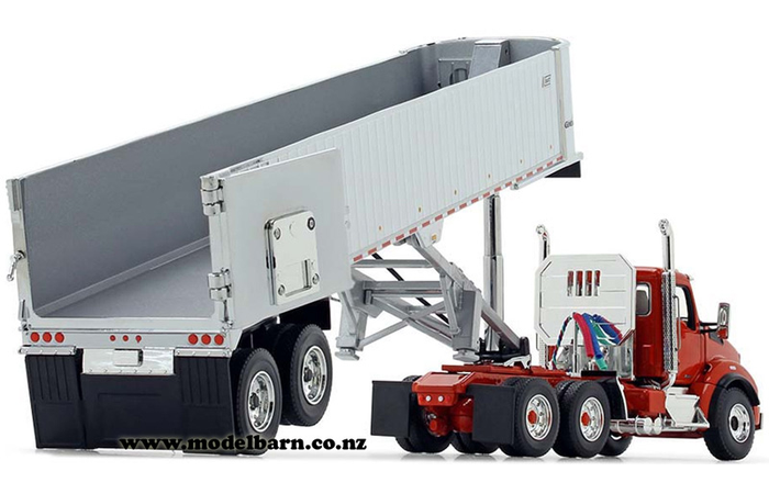 1/50 KW T880 & Semi East End Tip Trailer (Burnt Orange & Chrome) - New ...