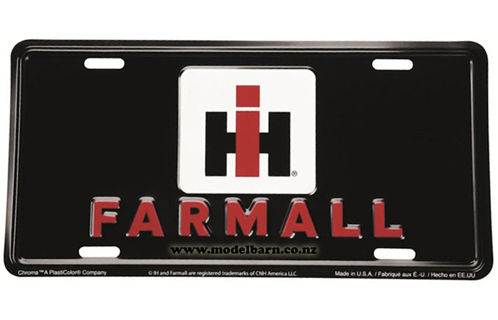 Farmall Licence Plate Sign (black, 300mm x 150mm) - Accessories ...