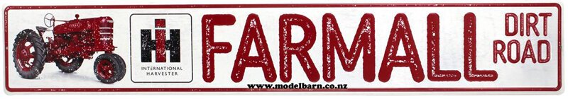 Farmall M Dirt Road Metal Sign (900mm x 150mm) - Accessories ...