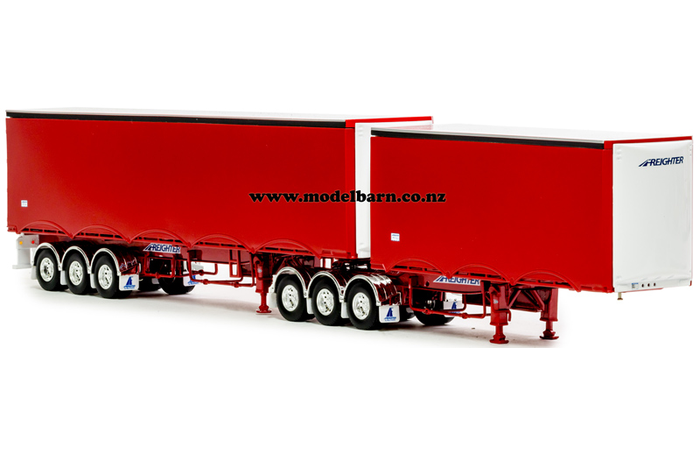 1/50 Freighter Eziliner B-Double Trailer Set (red) - Trucks & Trailers ...