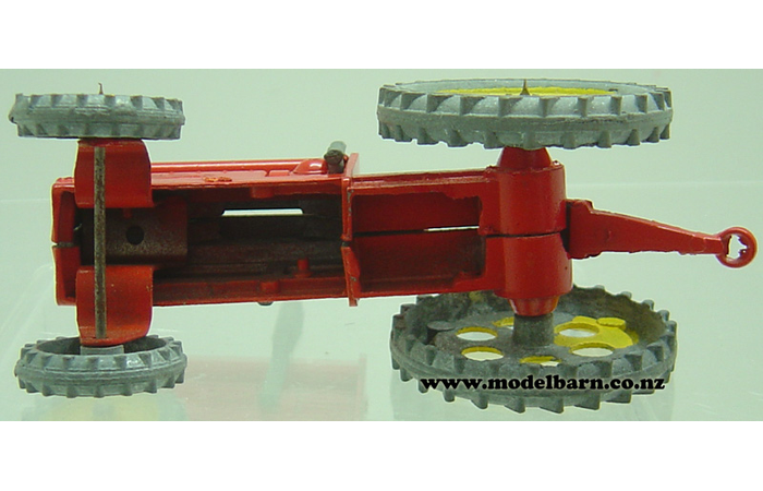 Large Tractor (red, silver & yellow, boxed) Charbens - Old ...