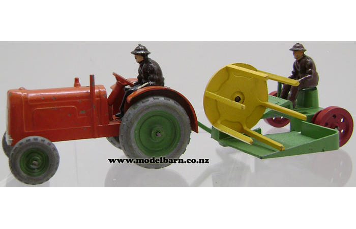 Tractor & Reaper Set (orange, green & yellow, boxed) Charbens - Old ...