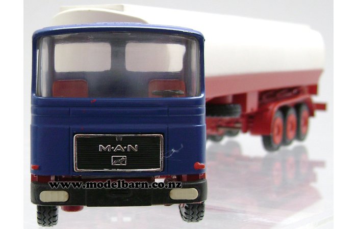 1/50 MAN 19.281FS Prime Mover & Semi Tanker Trailer (white, red & blue ...