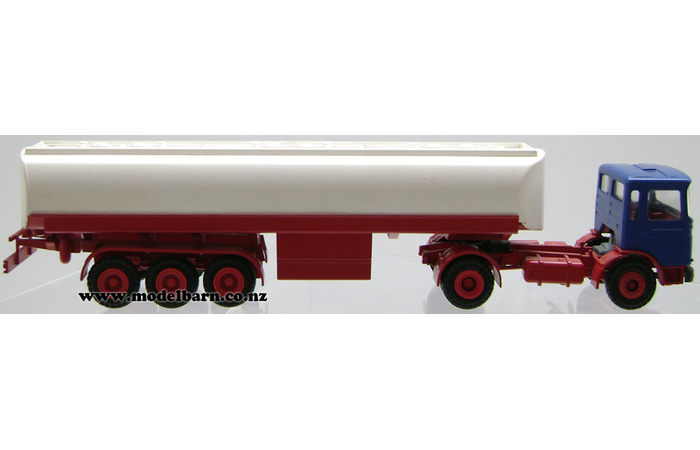 1/50 MAN 19.281FS Prime Mover & Semi Tanker Trailer (white, red & blue ...