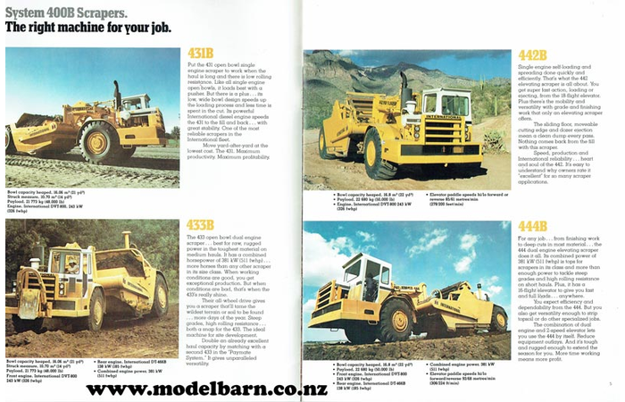International 400B Motor Scrapers Brochure 1979 - Books & Brochures-Sales Brochures ...