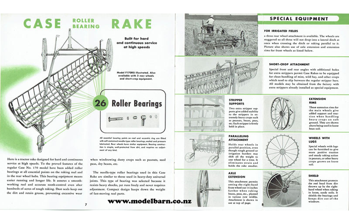Case 170 Side Delivery Rake Sales Brochure 1951 - Books & Brochures ...