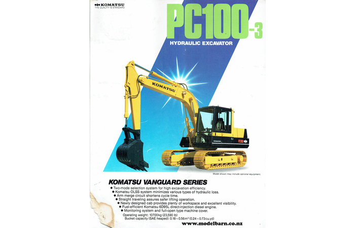 Komatsu PC100-3 Excavator Brochure - Books & Brochures-Sales Brochures ...